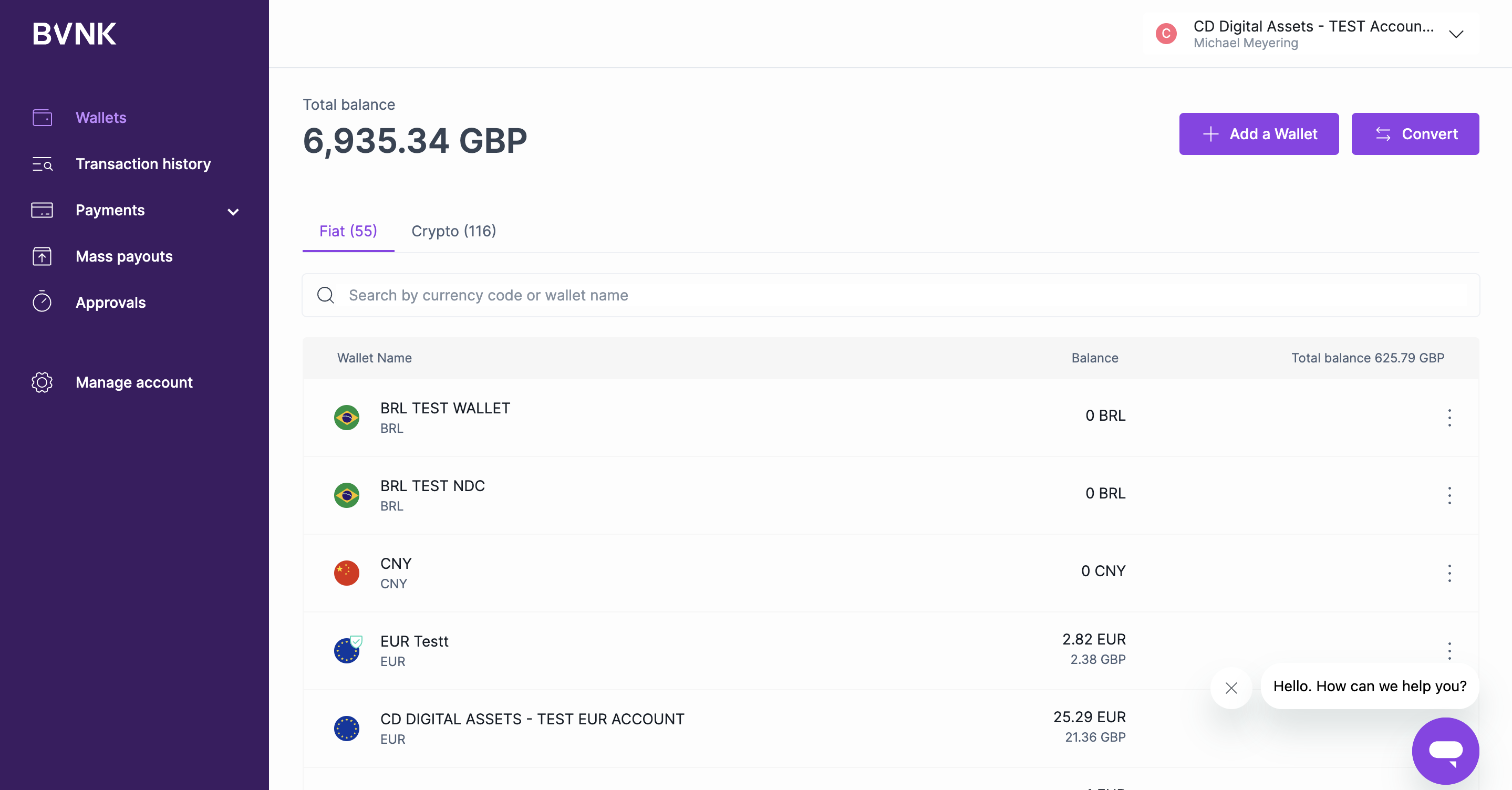 How to Rename a Wallet on the BVNK Platform – BVNK Help Centre